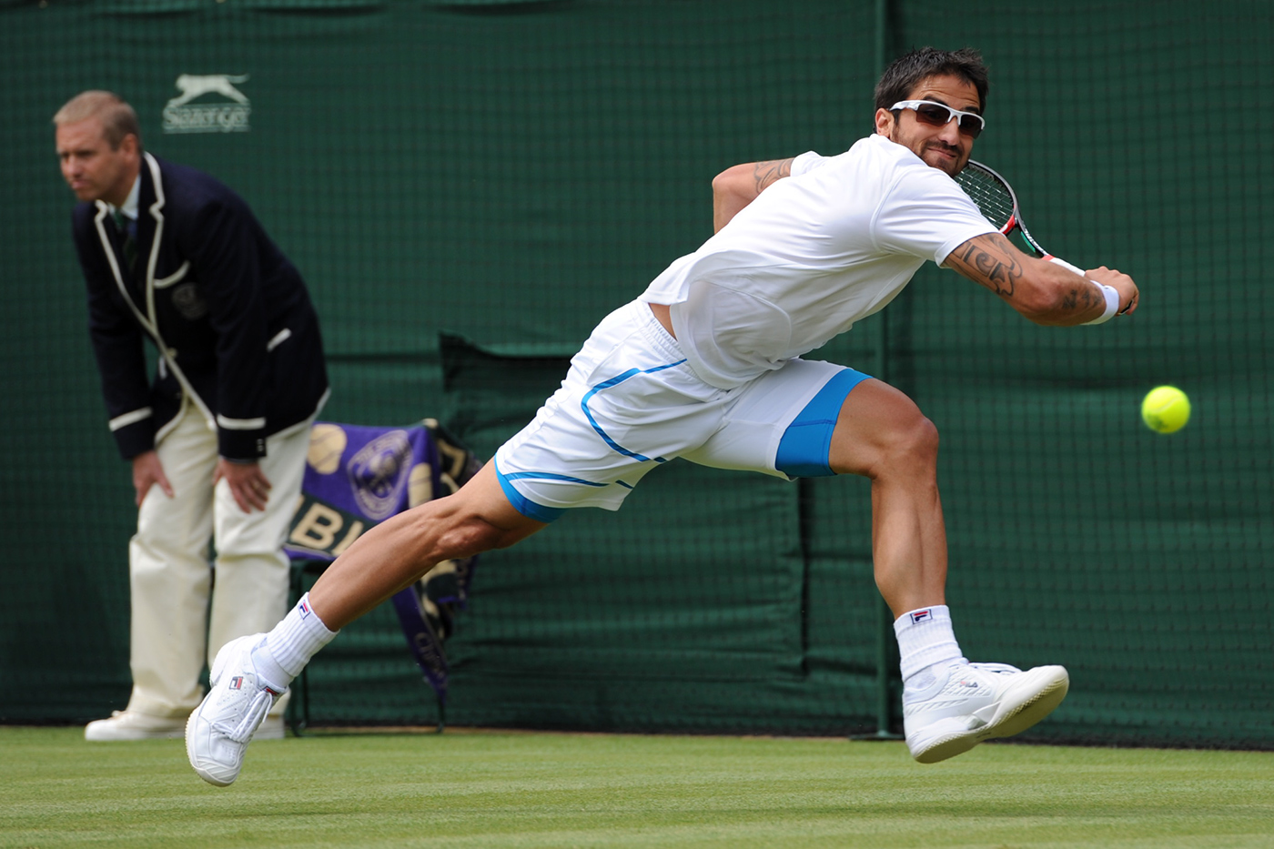 Wimbledon 2012 - Janko Tipsarevic in Oakley Fast Jacket XL by ...