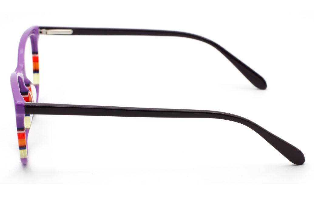 ColorFul Eyeglasses Frames(Purple/Strp)