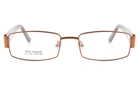 Vista First Stainless Steel/ZYL Womens Full Rim Optical Glasses - Oval ...