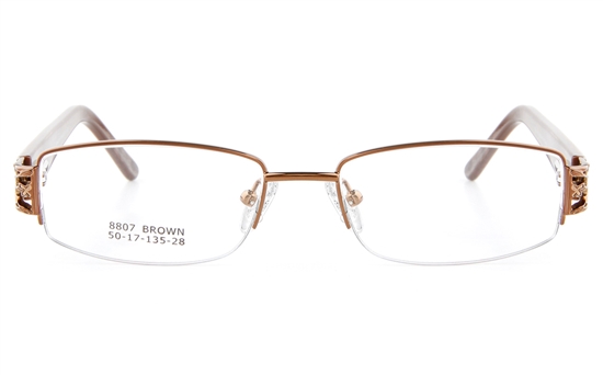 Vista First Stainless Steel/ZYL Womens Semi-rimless Optical Glasses ...